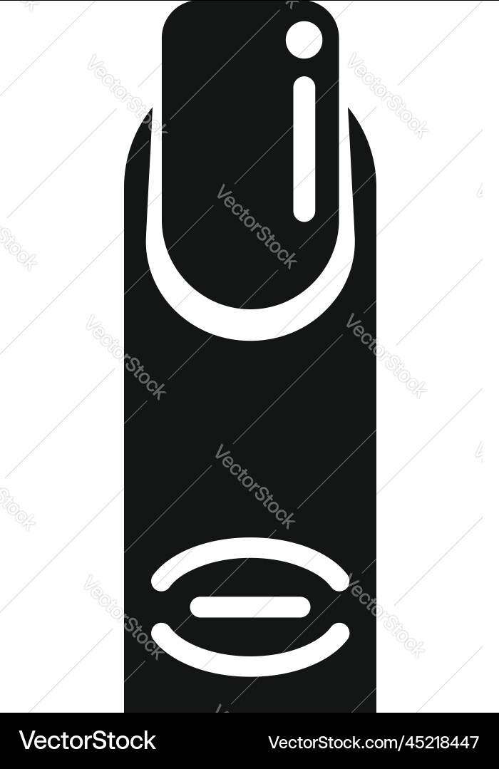 Nail finger after spa icon simple manicure Vector Image