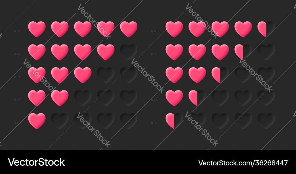 Neumorphic ui design elements 3d life health bar Vector Image