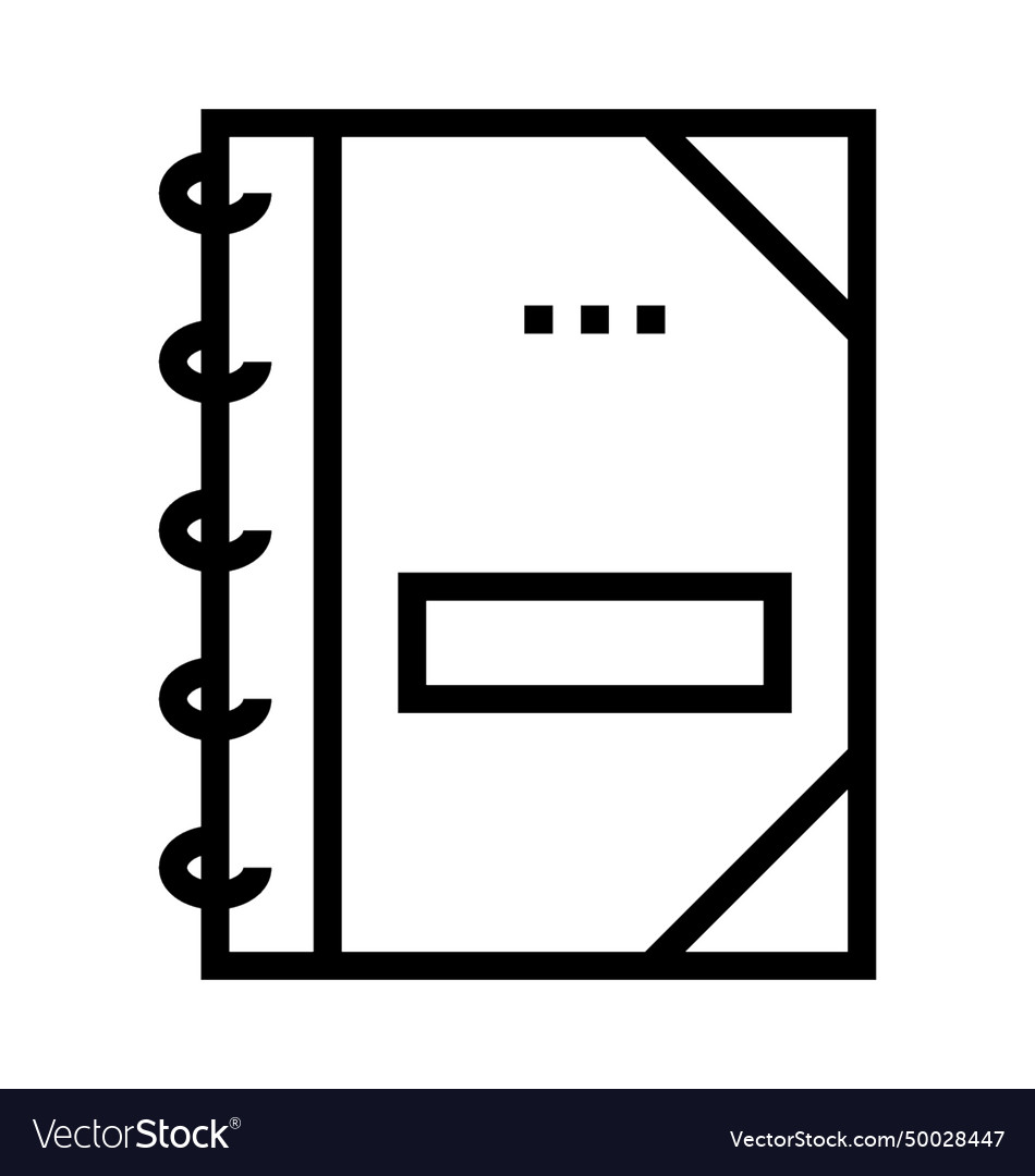 Notebook icon Royalty Free Vector Image - VectorStock