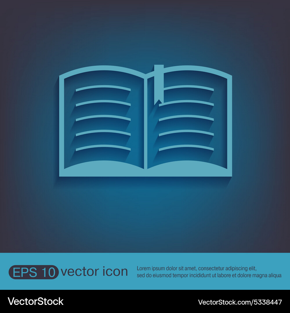 Open book education sign symbol icon Royalty Free Vector