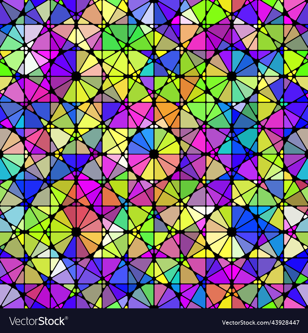 Seamless mosaic art pattern art background Vector Image