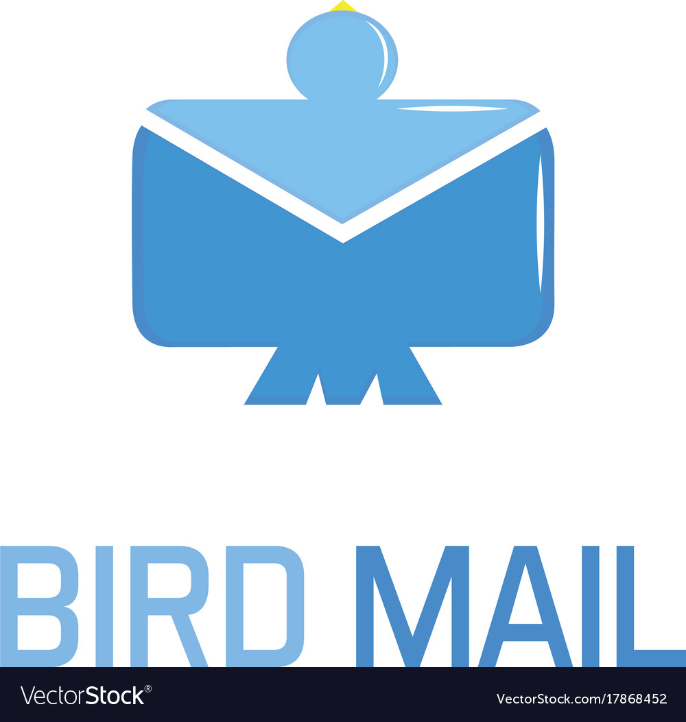 Bird mail logo Royalty Free Vector Image - VectorStock