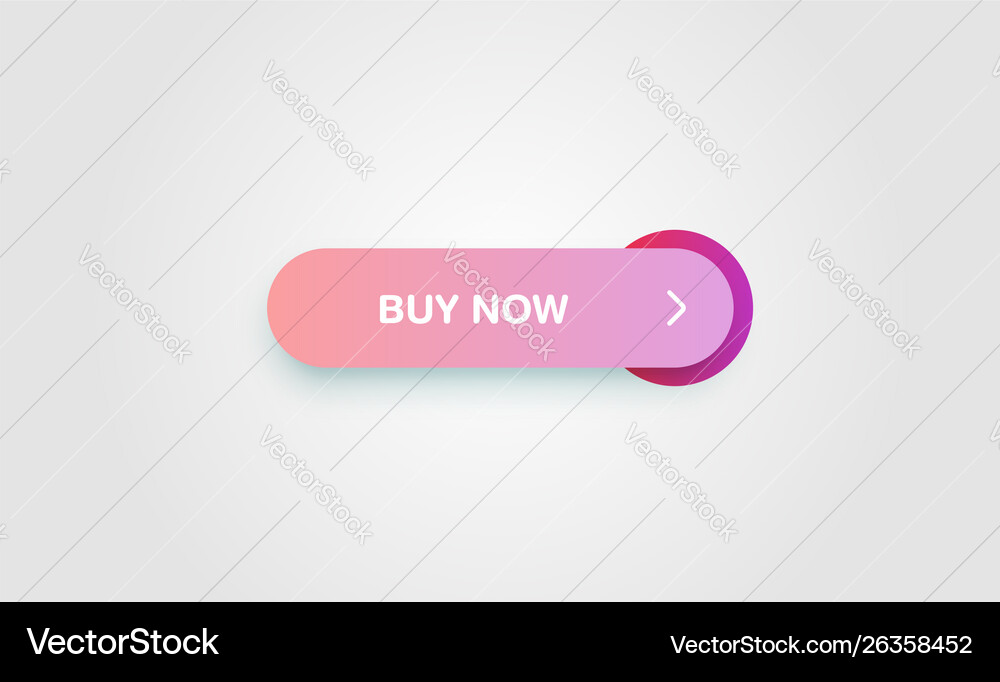Colorful shiny and clean button for websites Vector Image