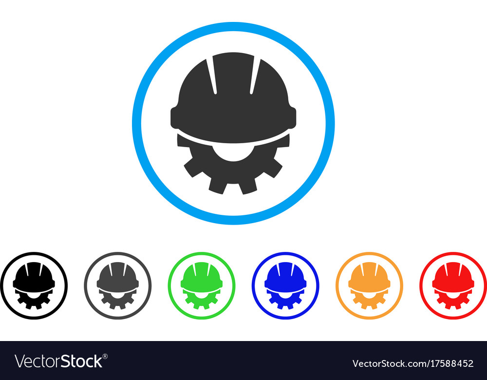 Development rounded icon Royalty Free Vector Image