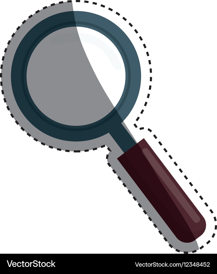 Magnifying glass lupe Royalty Free Vector Image