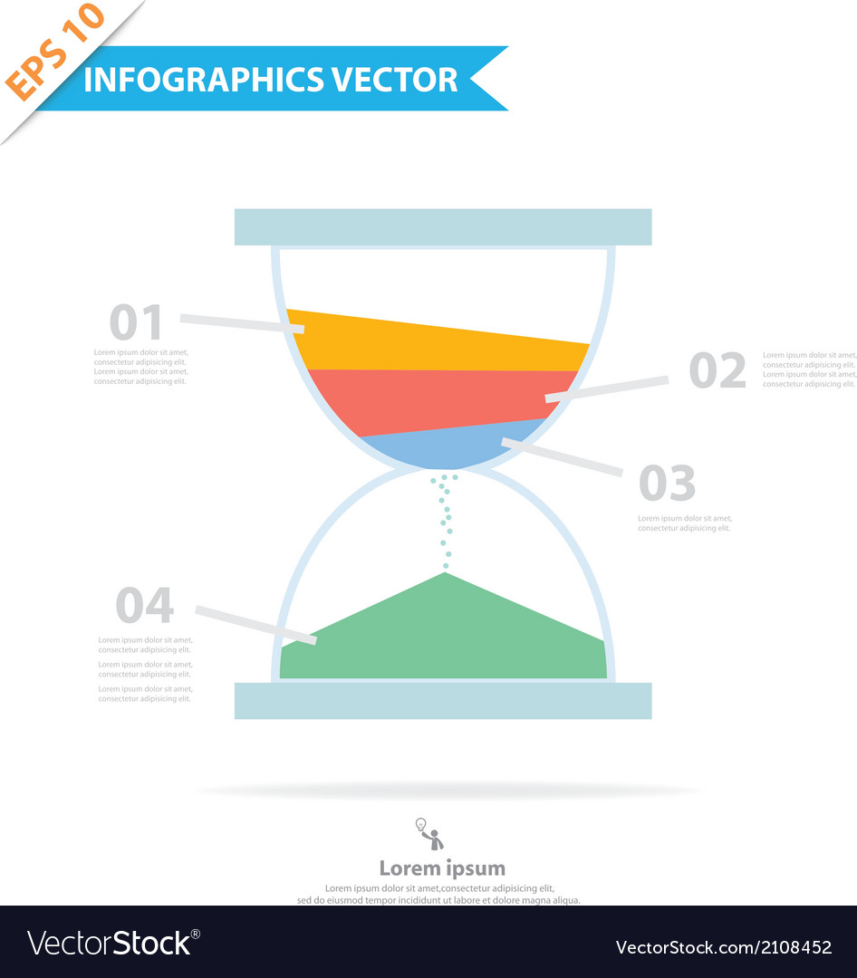 Sandclock infographics Royalty Free Vector Image