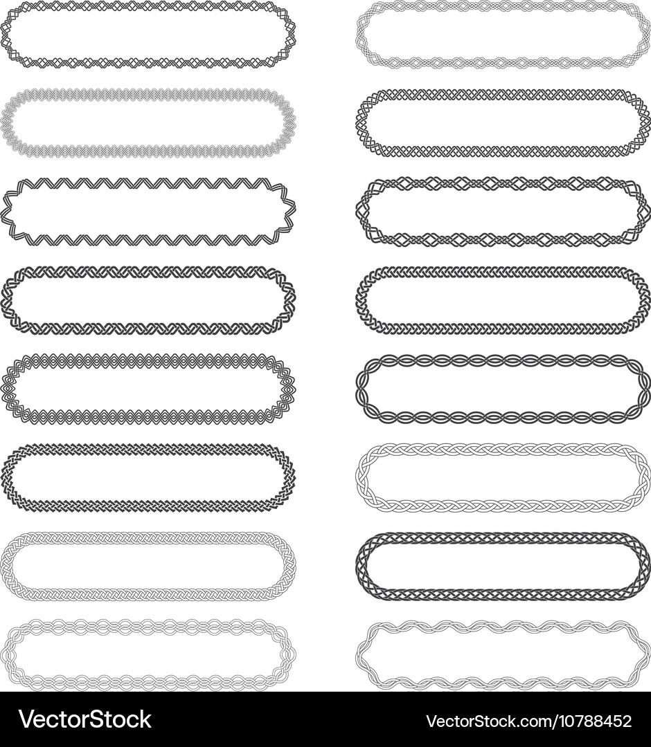 Set of vintage frames for header in the form Vector Image