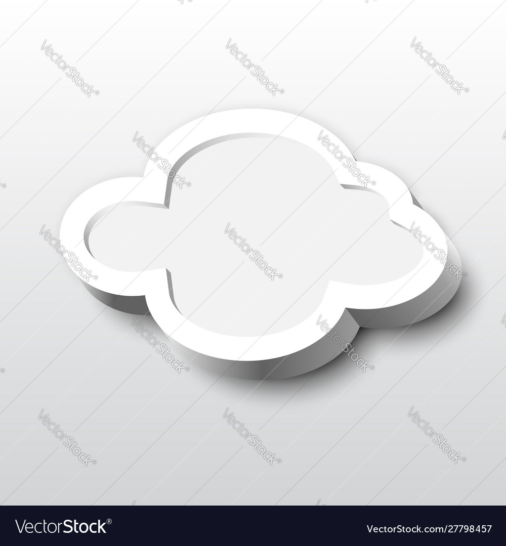 3d cloud frame Royalty Free Vector Image - VectorStock