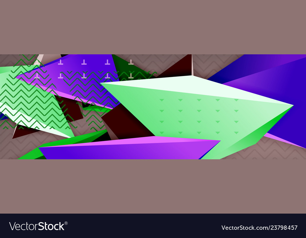 3d Triangular Minimal Abstract Background Vector Image