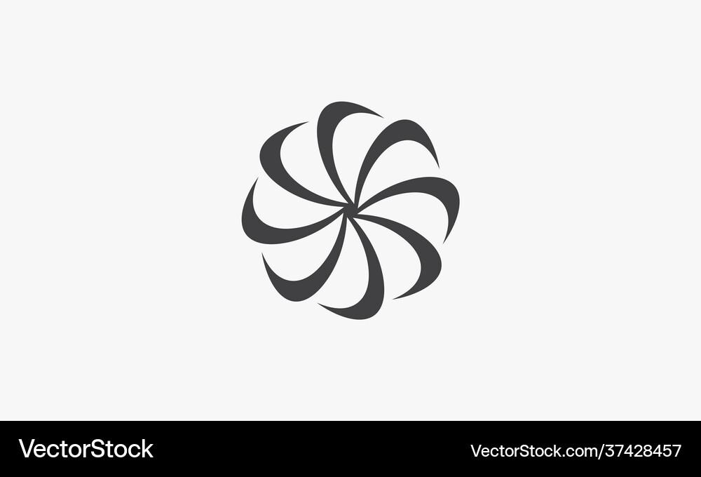 Abstract Spin Icon - White Background Royalty Free Vector