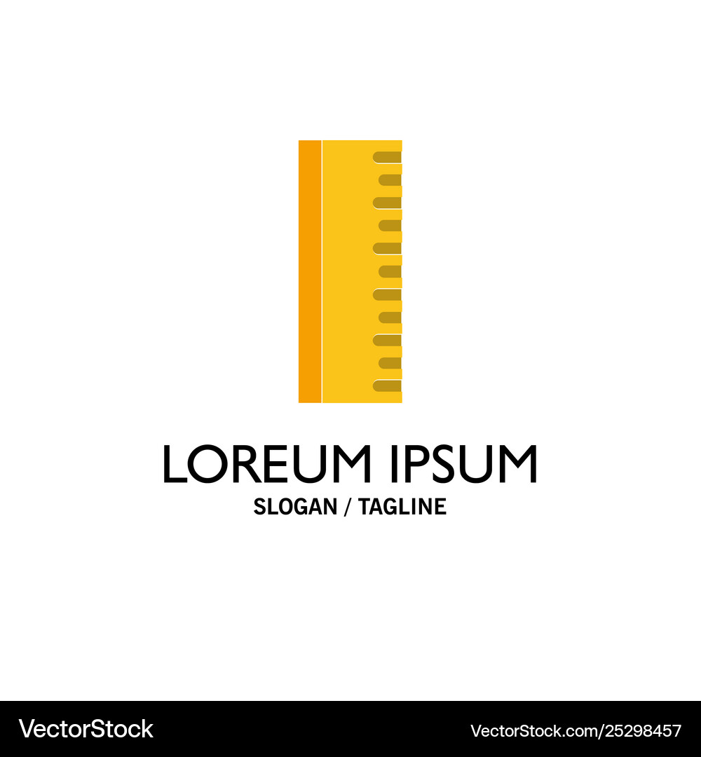 Education ruler school business logo template Vector Image