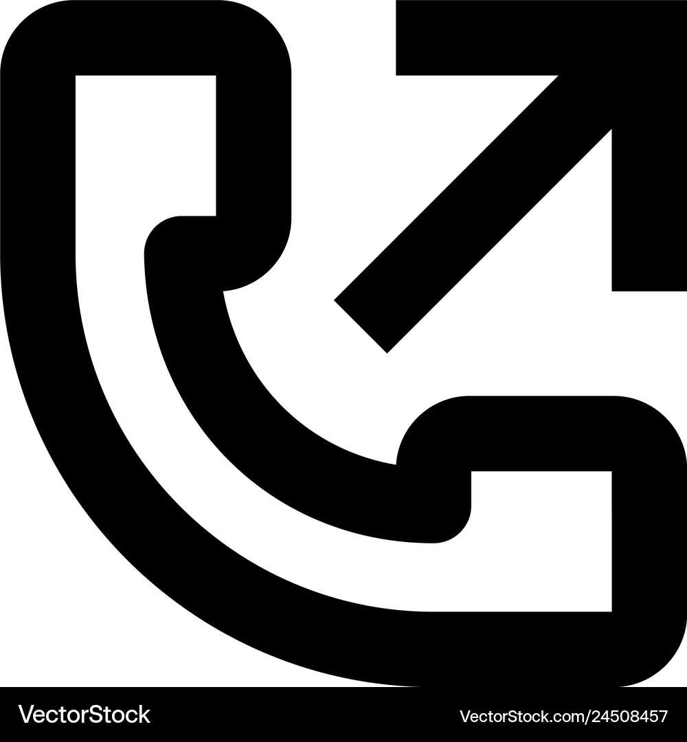 Outgoing calls icon mobile contact sign Royalty Free Vector