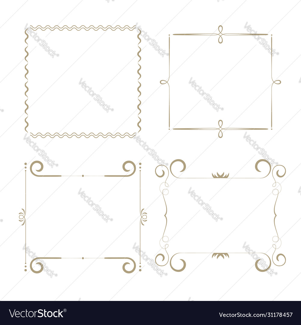 Retro vintage calligraphic ornate frames Vector Image