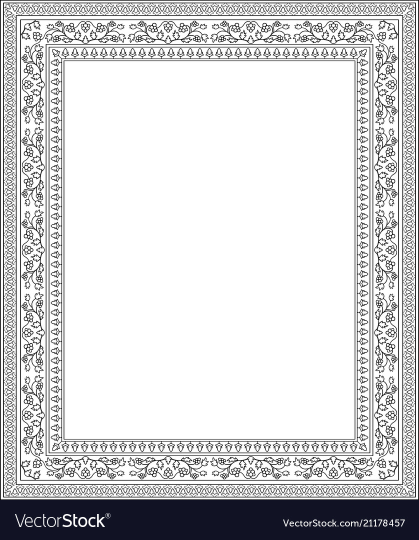 Template for frame Royalty Free Vector Image - VectorStock