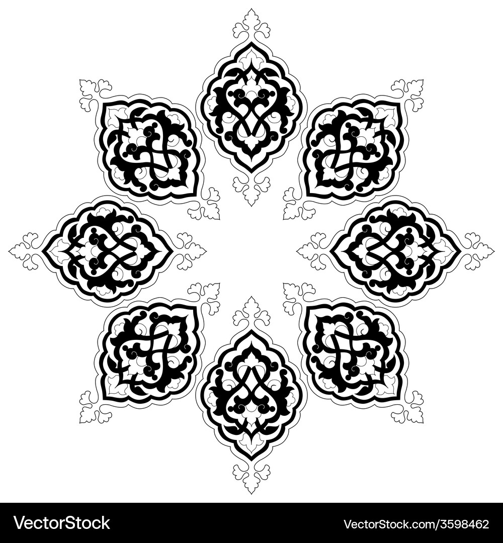 Artistic ottoman pattern series fourteen Vector Image
