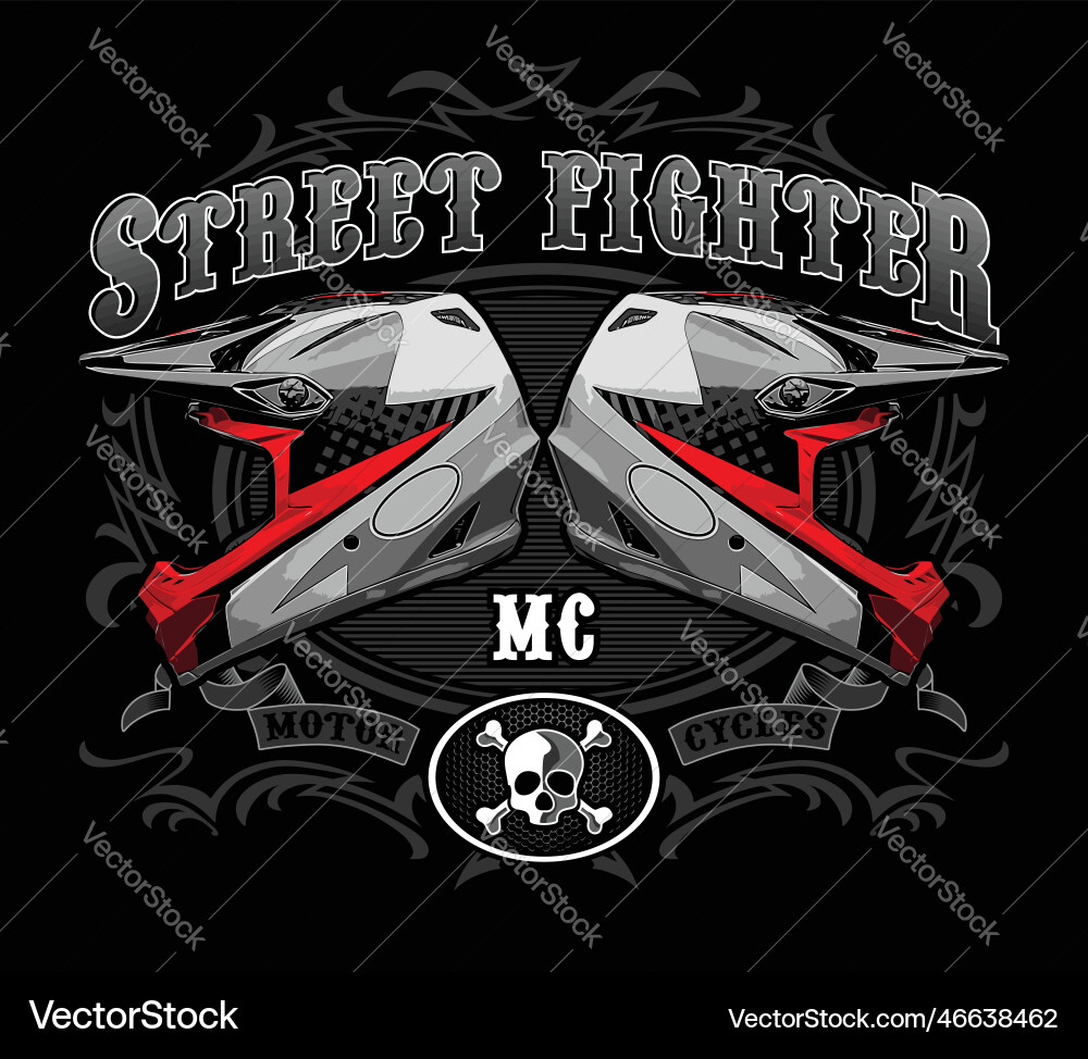 Biker template for graphic design Royalty Free Vector Image