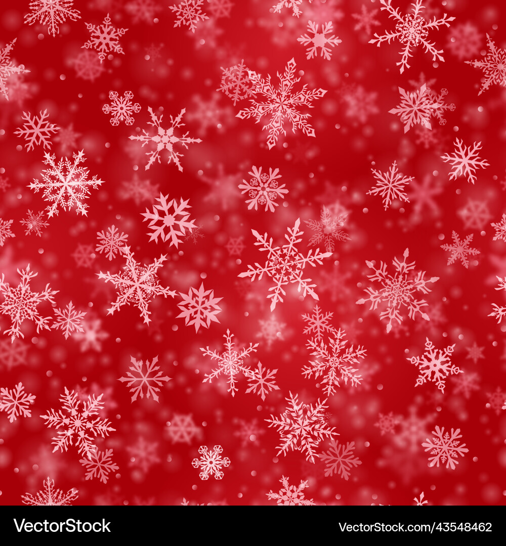 Christmas seamless pattern of snowflakes Vector Image