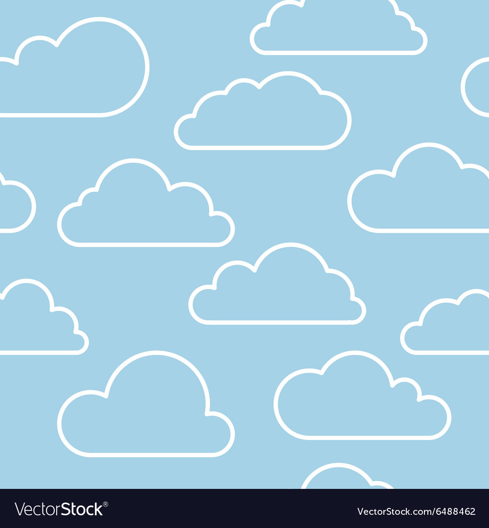 Cloud seamless pattern Royalty Free Vector Image