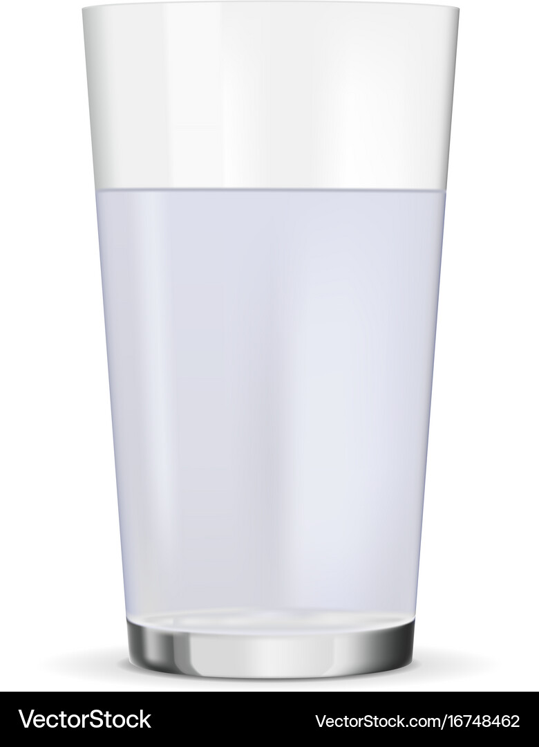 Glass of water Royalty Free Vector Image - VectorStock