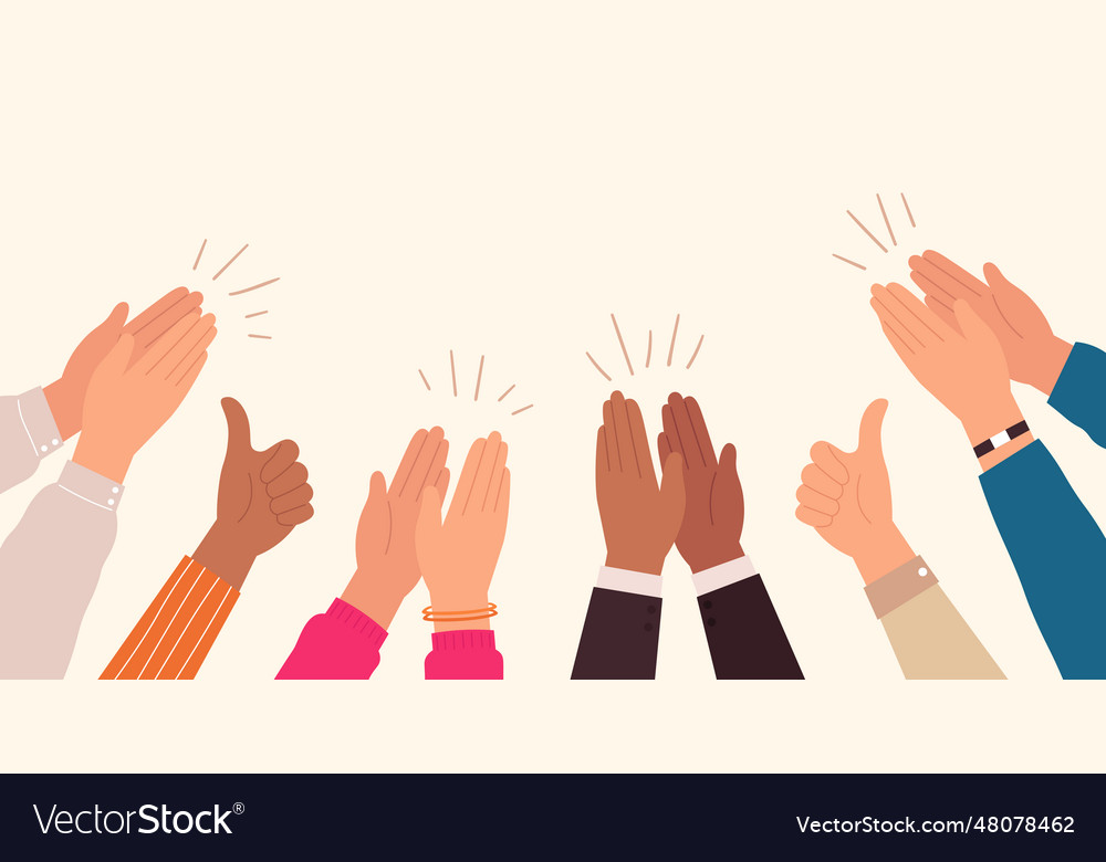 Human hands clapping people crowd applaud Vector Image Human hands clapping people crowd applaud Vector Image