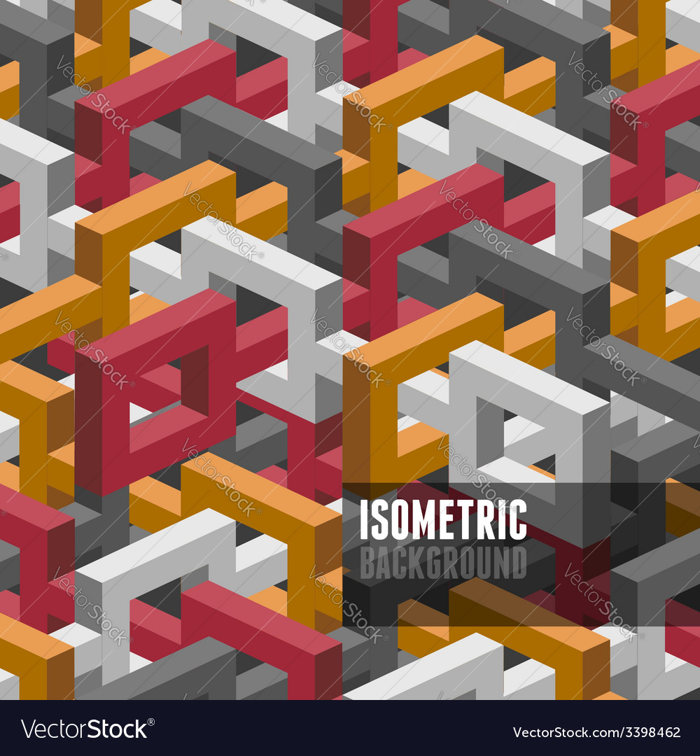 Isometry background Royalty Free Vector Image - VectorStock