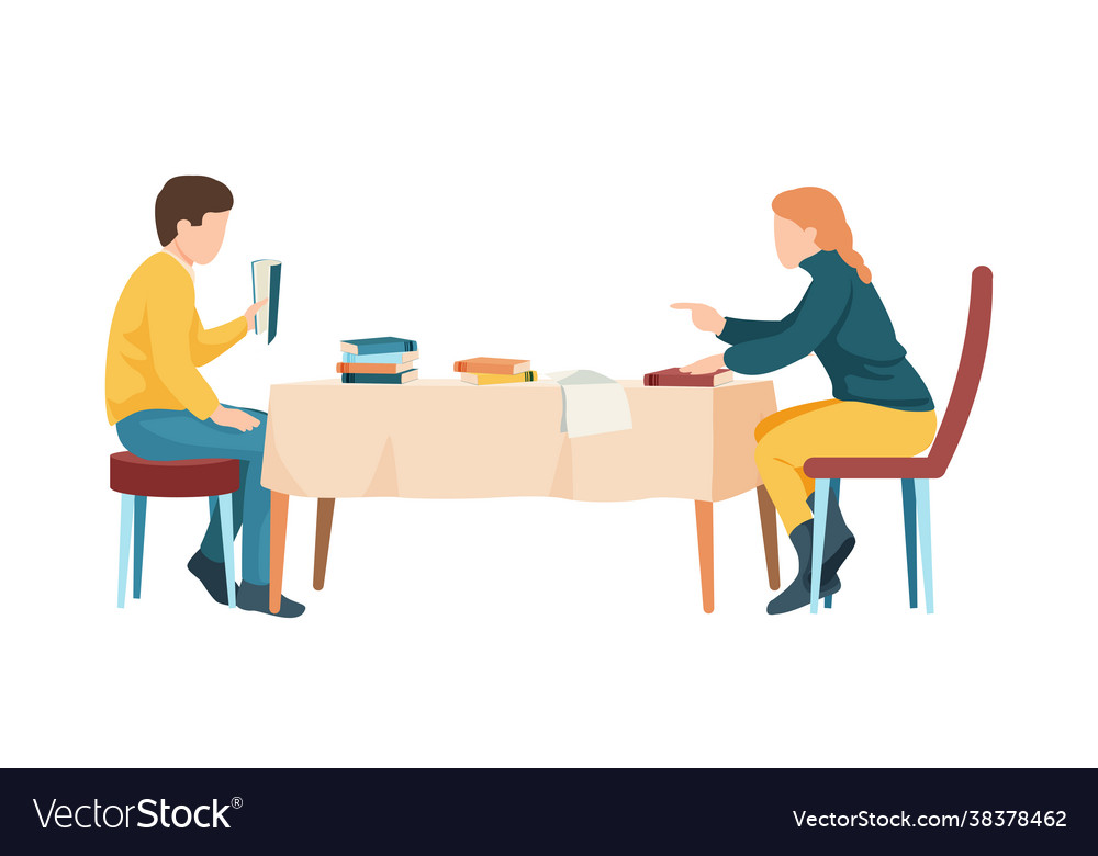 Students flat Royalty Free Vector Image - VectorStock