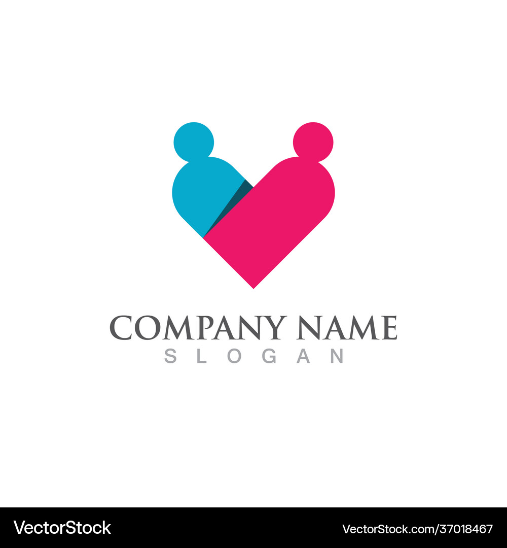 Adoption family care logo Royalty Free Vector Image