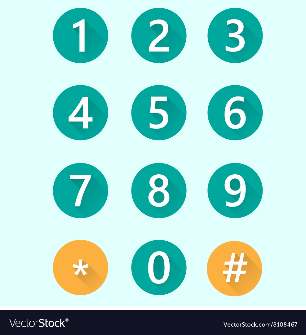 Flat numbers background Royalty Free Vector Image