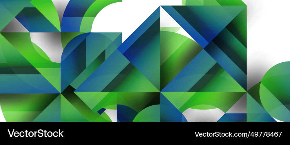 Geometric fusion - abstract harmony of triangles Vector Image