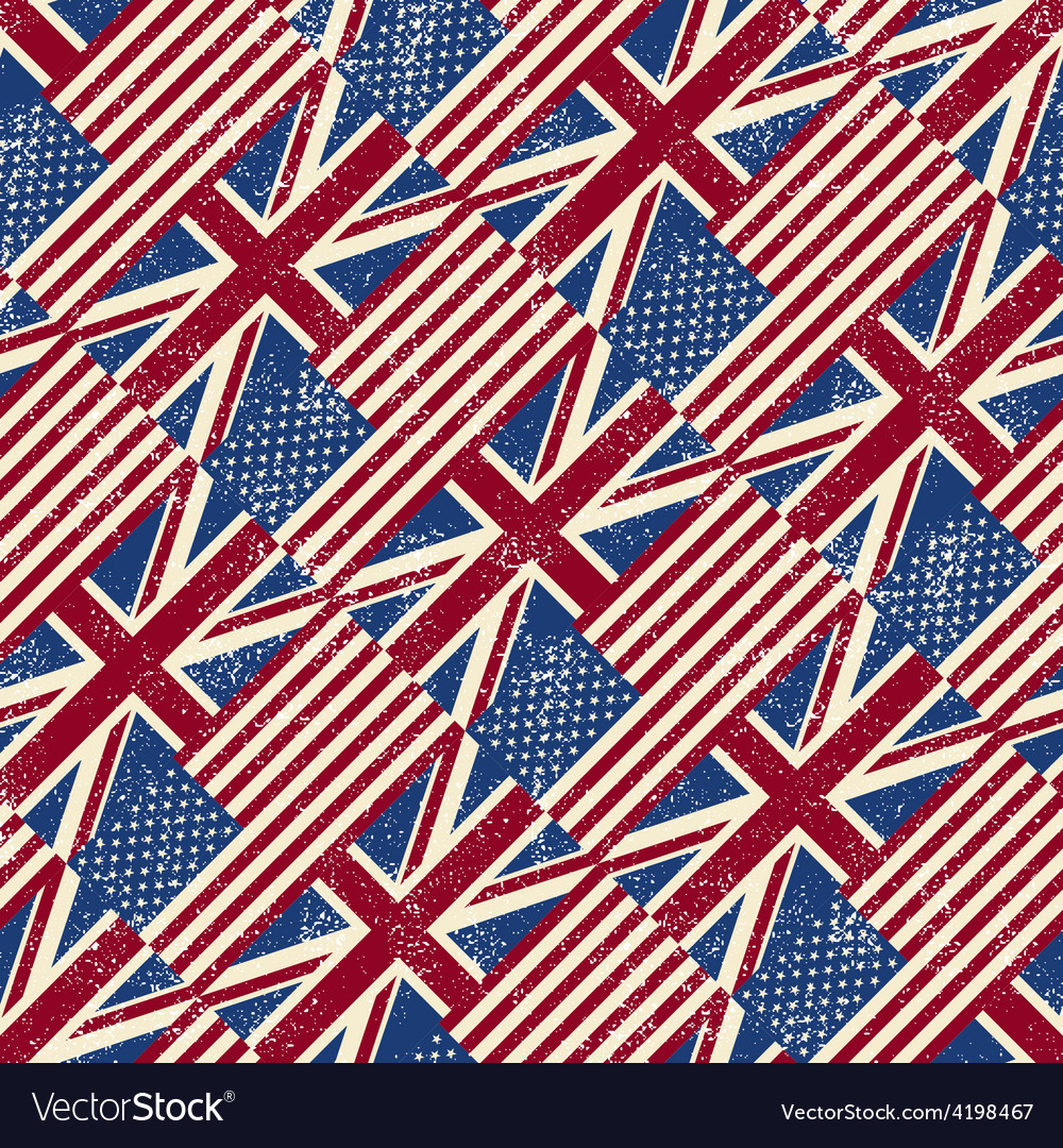 Seamless pattern with flags Royalty Free Vector Image