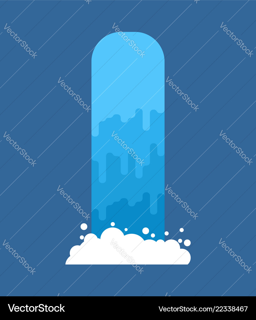 Waterfall isolated natural pure water rivers Vector Image