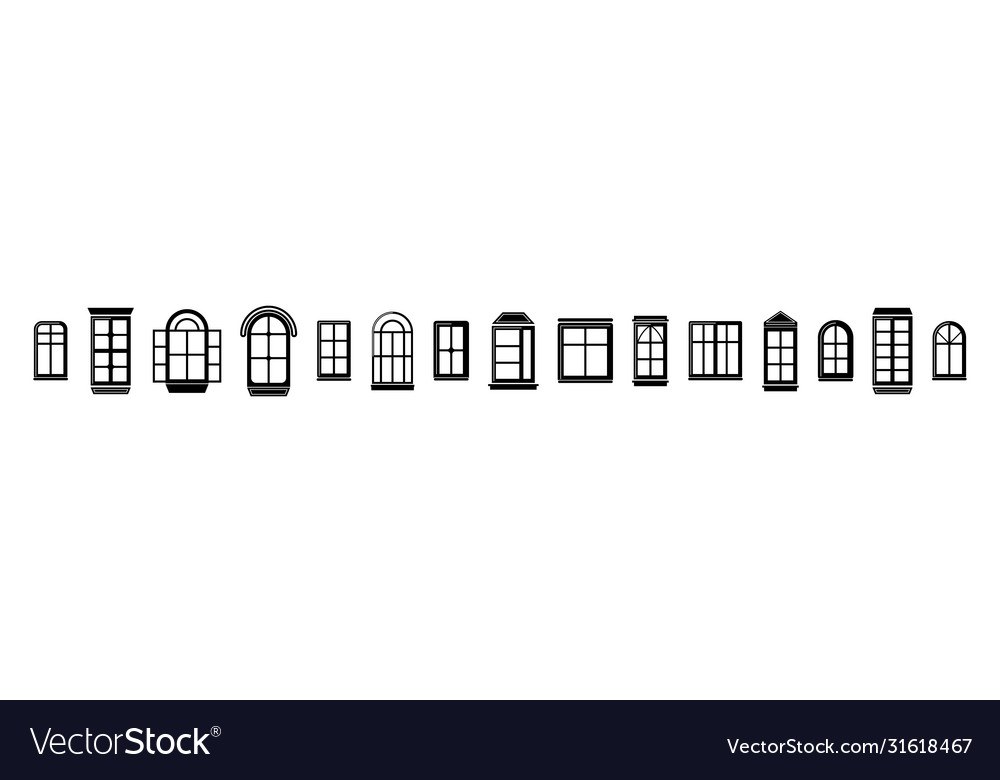 Window frames home Royalty Free Vector Image - VectorStock