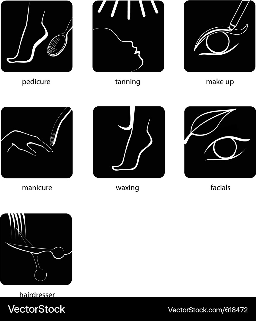 Beauty salon pictograph Royalty Free Vector Image