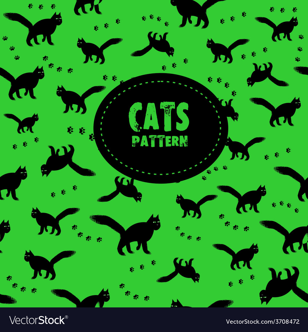 Cats seamless pattern Royalty Free Vector Image