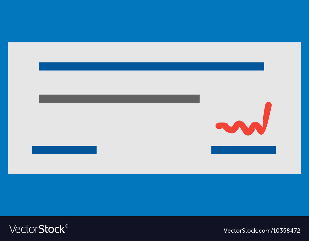 Cheque Royalty Free Vector Image - VectorStock