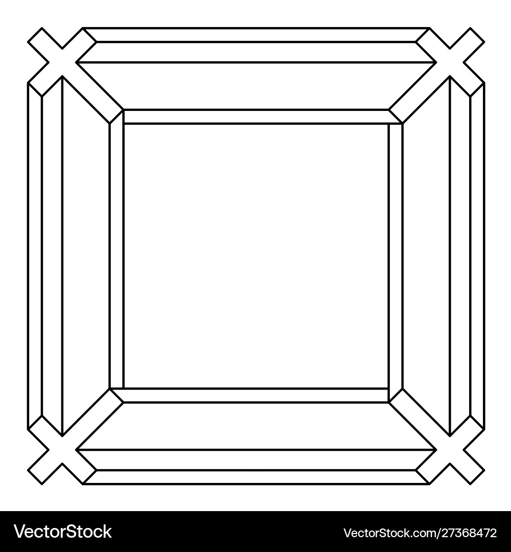 Christian religion border frame with crosses Vector Image