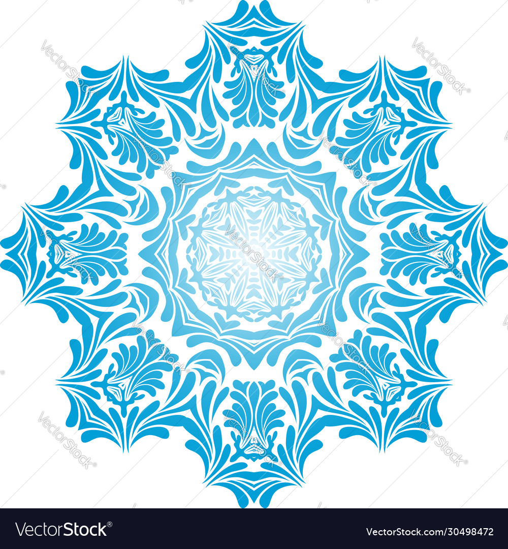Circle snowflake Royalty Free Vector Image - VectorStock