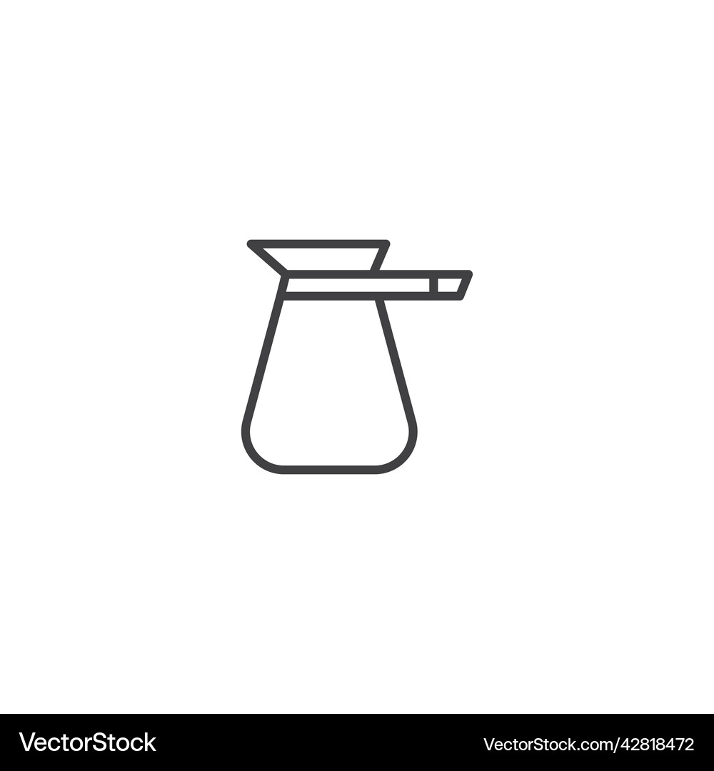 Coffee pot line icon linear style sign for mobile Vector Image