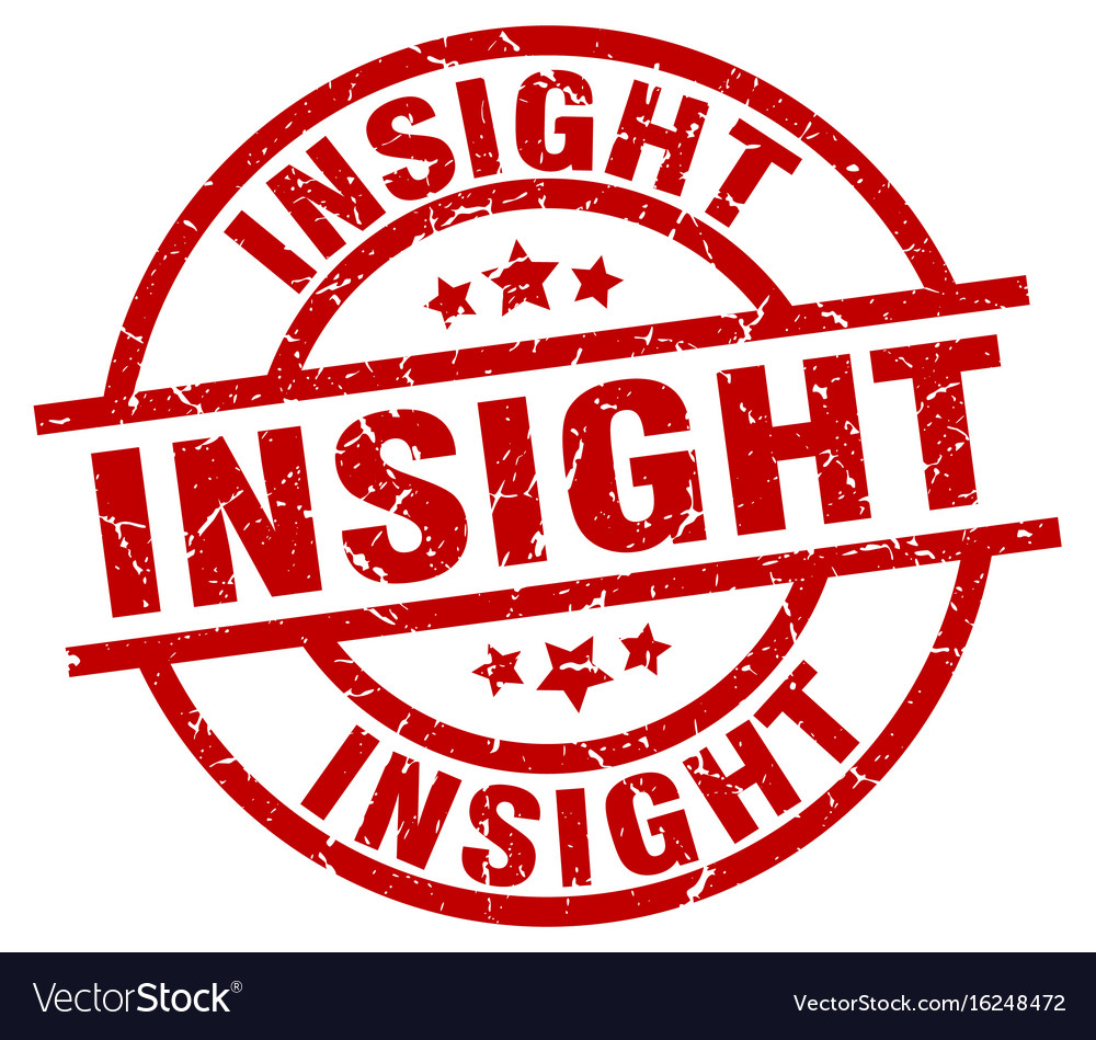 Insight round red grunge stamp Royalty Free Vector Image