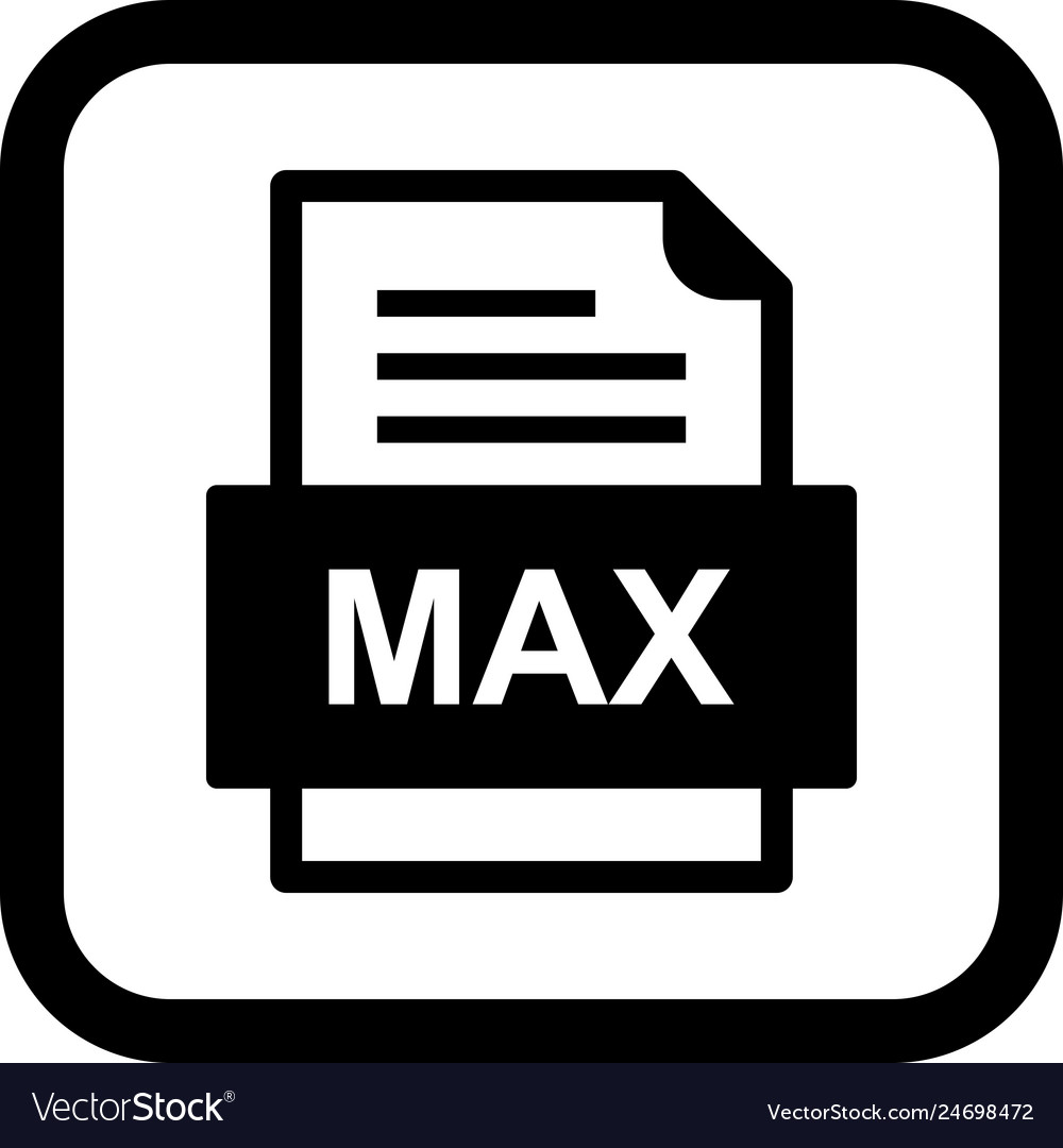 Max file document icon Royalty Free Vector Image