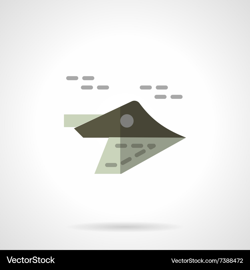 Military robots uav flat color icon Royalty Free Vector