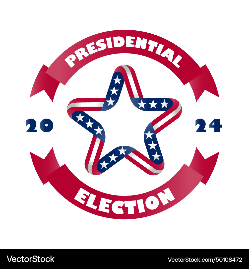 Political election campaign stylized star Vector Image