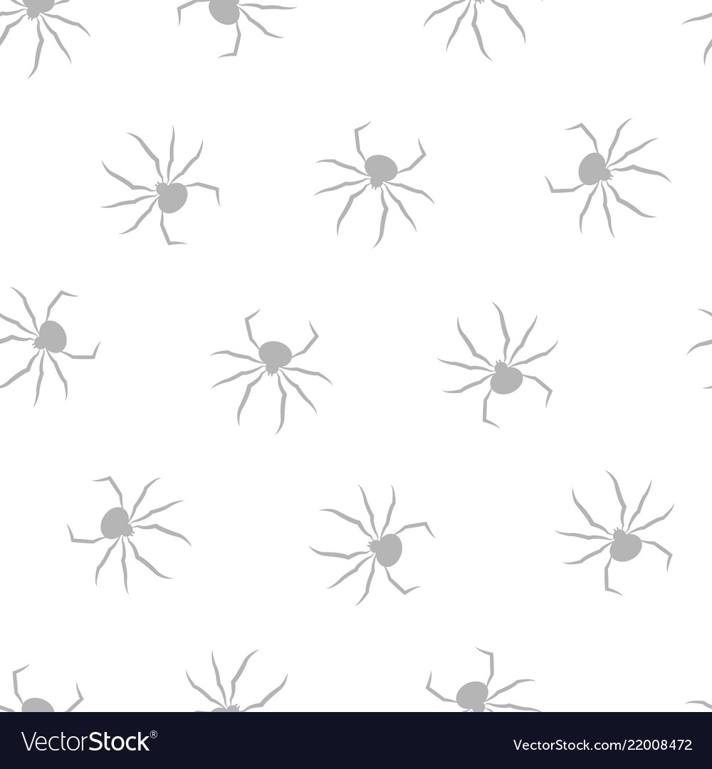 Seamless pattern with spiders halloween grey Vector Image