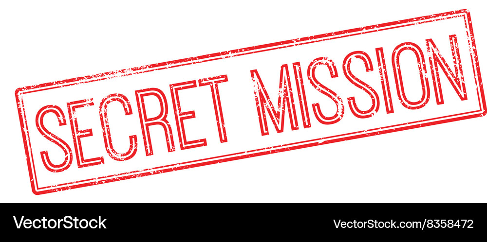 Secret mission red rubber stamp on white Vector Image