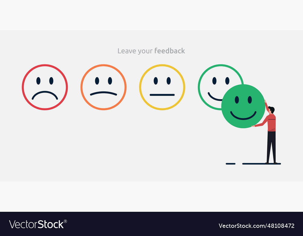 Securecustomer feedback satisfaction concept Vector Image