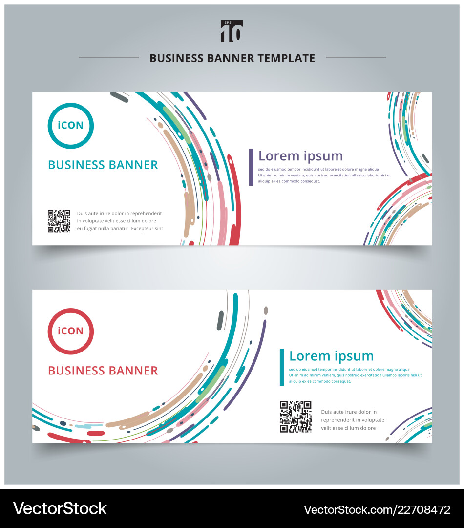 Set of banner web template modern style abstract Vector Image