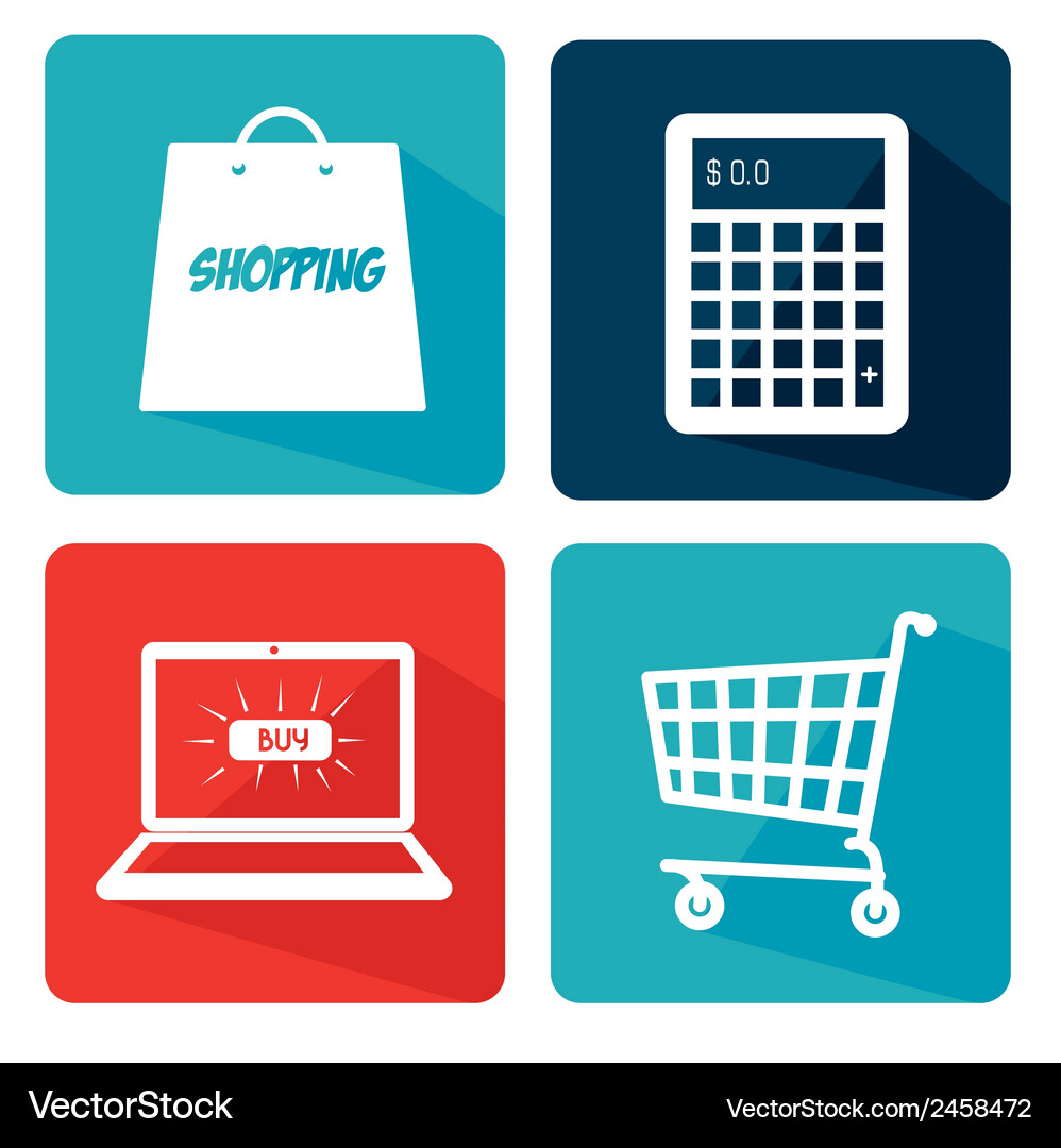Shopping design over white background Royalty Free Vector