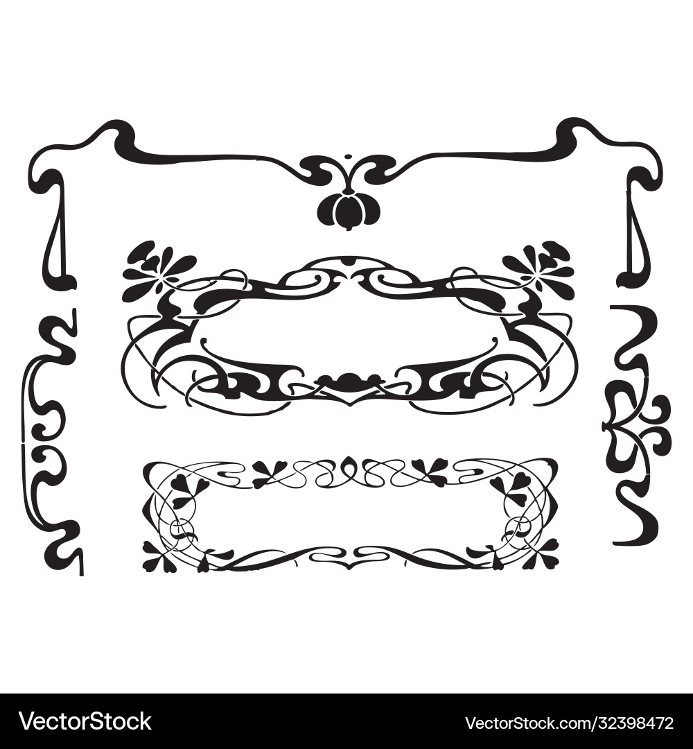 Vintage engraving style floral frame Royalty Free Vector