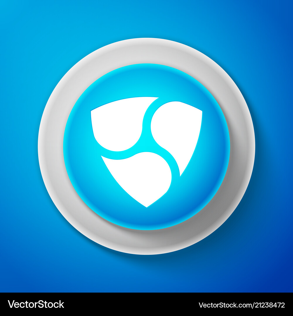 White cryptocurrency coin nem xem icon isolated Vector Image