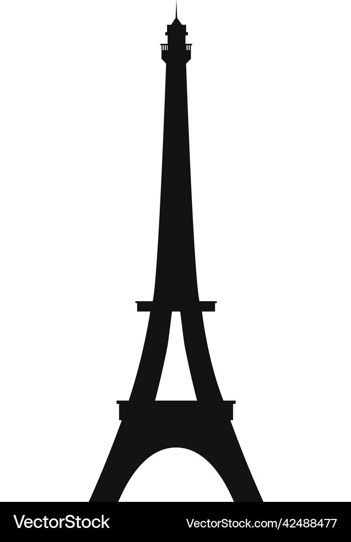 Black eiffel tower Royalty Free Vector Image - VectorStock
